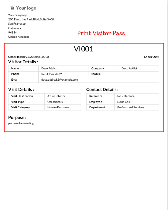 Visitor Management System Portal V12 Store