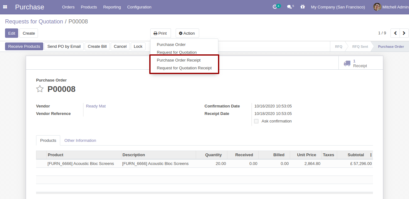All in one Receipt Reports - Sale, Purchase, Invoice, Inventory Odoo