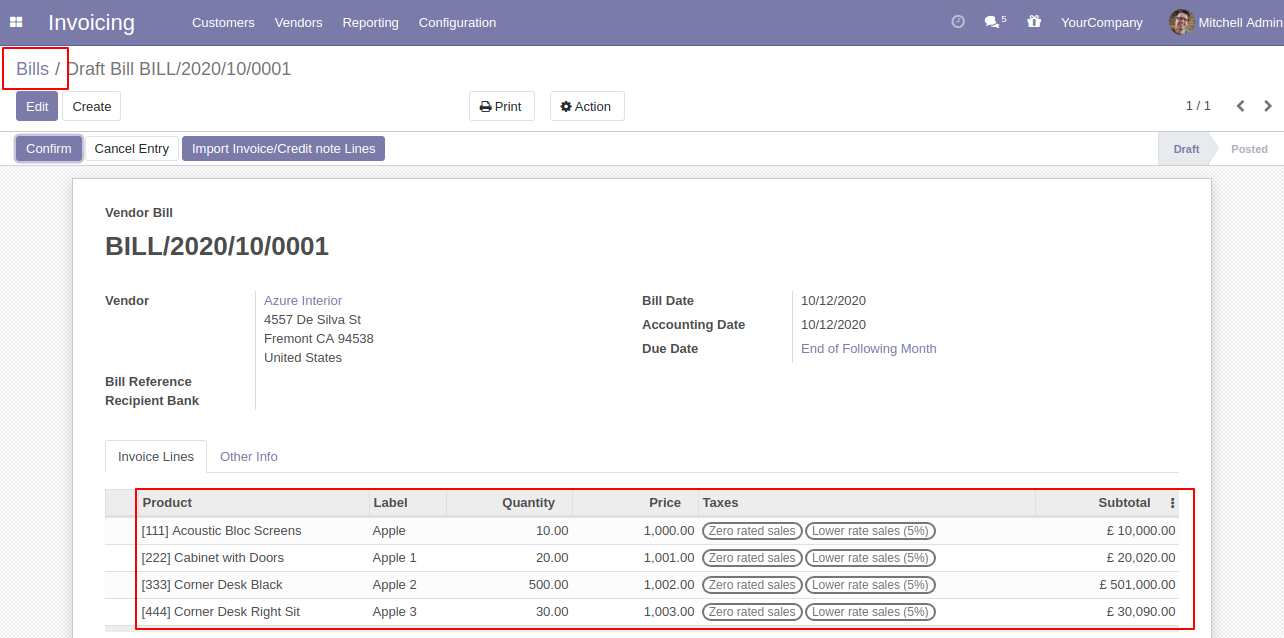 Import Invoice Lines From Csv File Import Invoice Lines From Excel File Import Invoice Lines