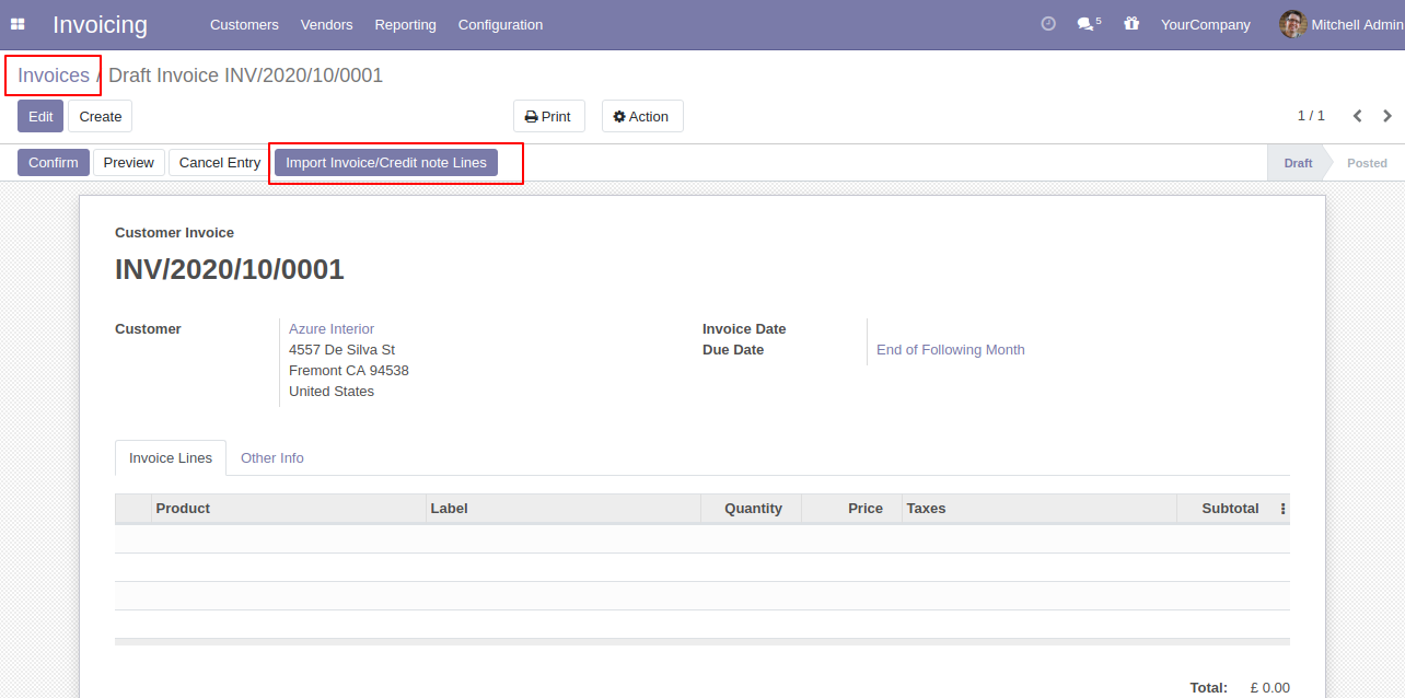 Import Invoice Lines From Csv File Import Invoice Lines From Excel File Import Invoice Lines