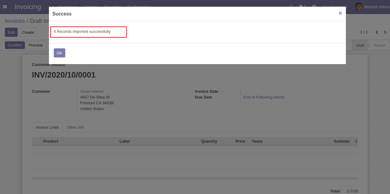 Import Invoice Lines From Csv File Import Invoice Lines From Excel File Import Invoice Lines