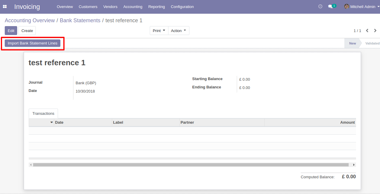 Import Bank Statement Lines From Csv File Import Bank Statement Lines From Csvexcel File