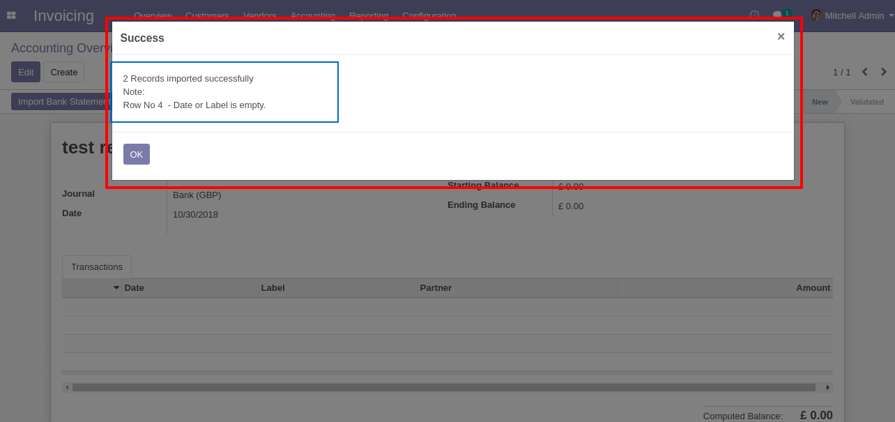 Import Bank Statement Lines From Csv File Import Bank Statement Lines From Csvexcel File