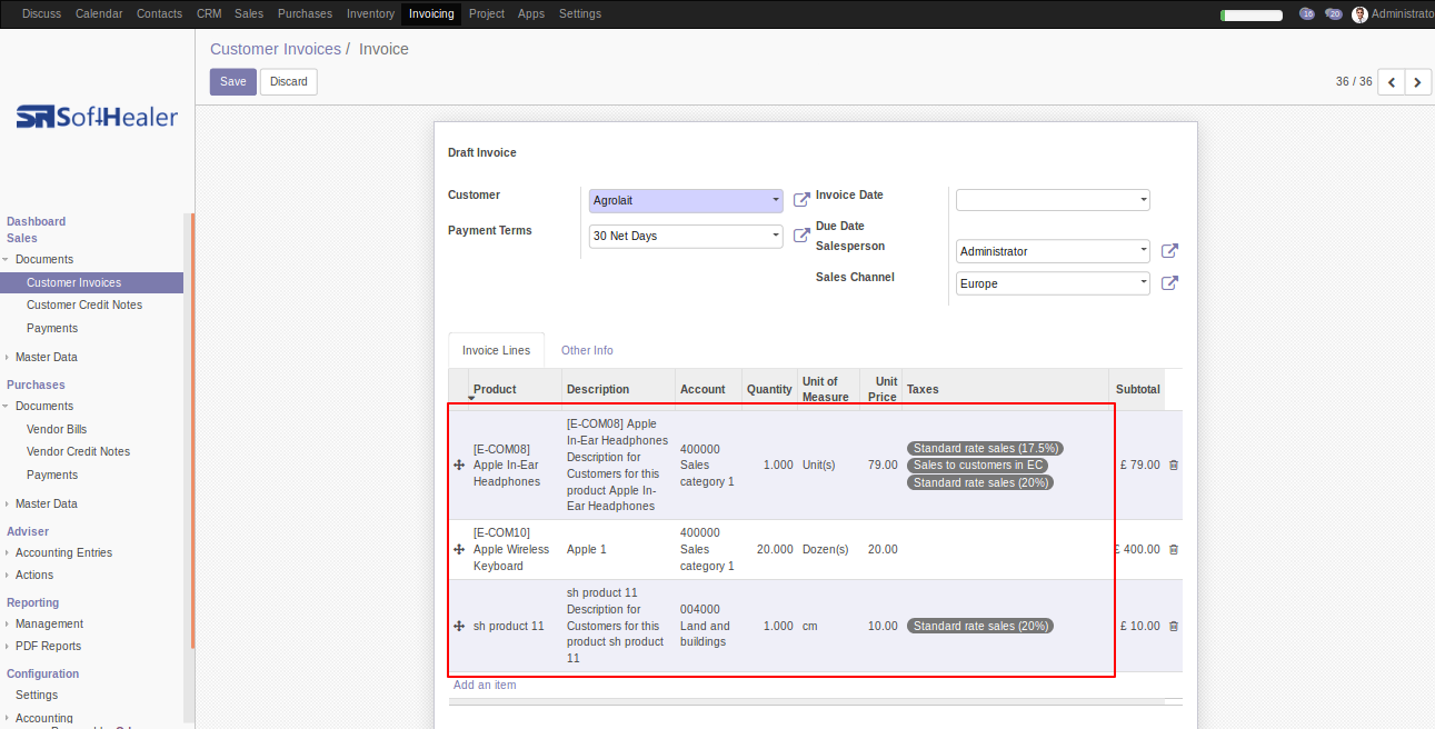 Import Invoice Lines From Csv File Import Invoice Lines From Excel File Import Invoice Lines