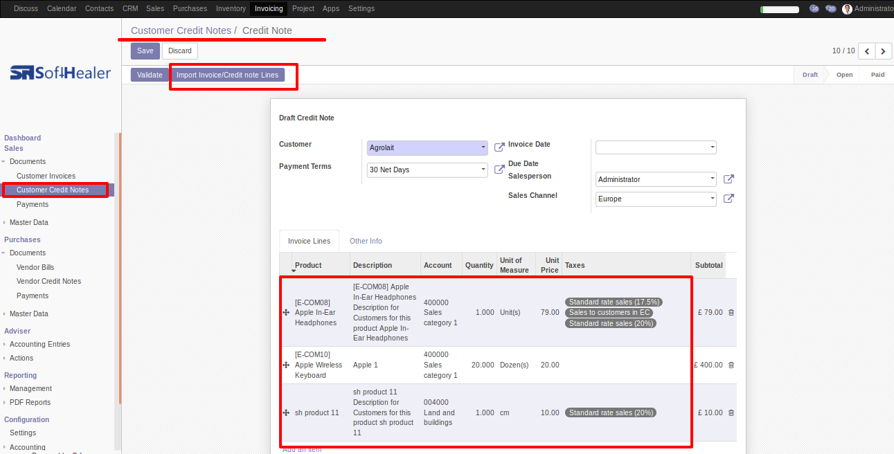 Import Invoice Lines From Csv File Import Invoice Lines From Excel File Import Invoice Lines